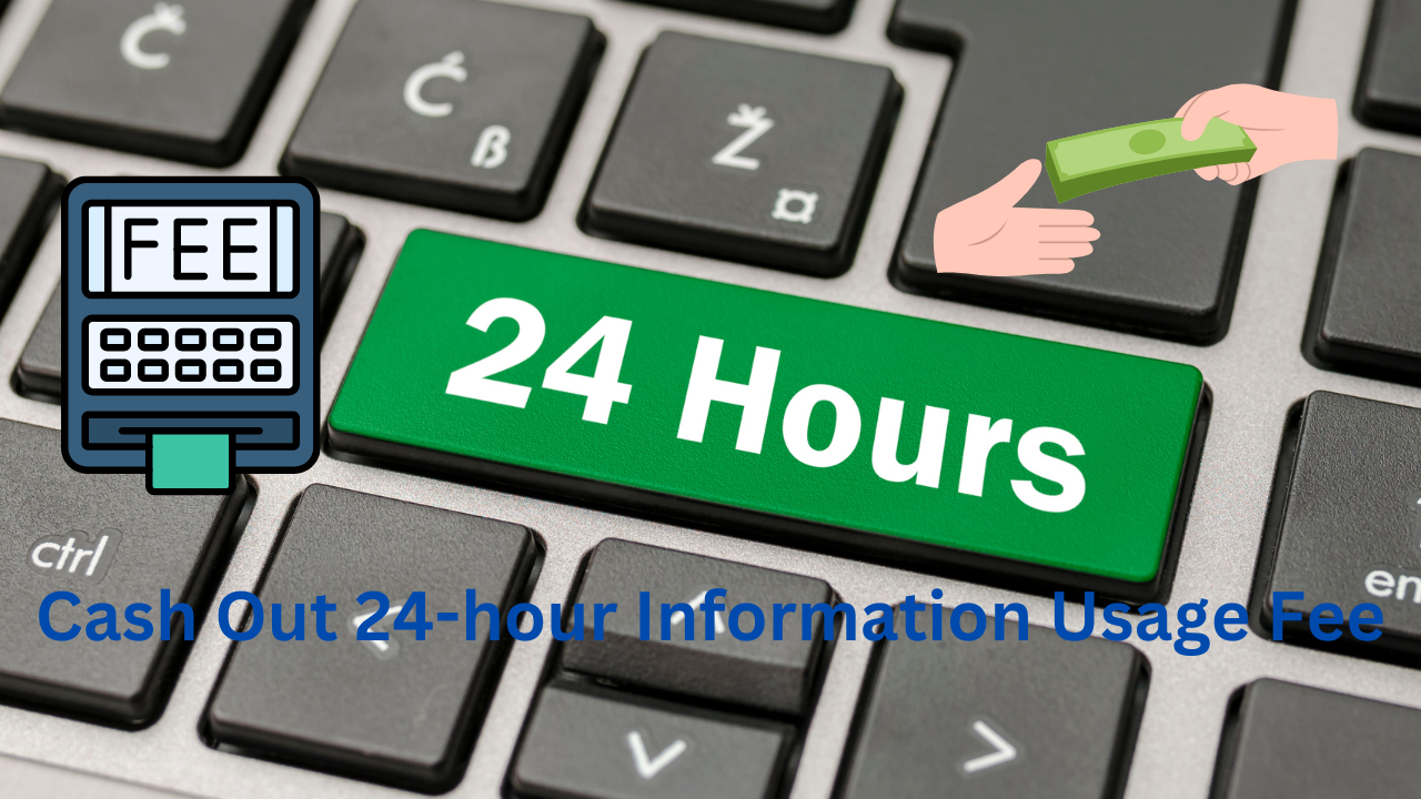 Cash-out 24-hour information usage fee - Sparking Views